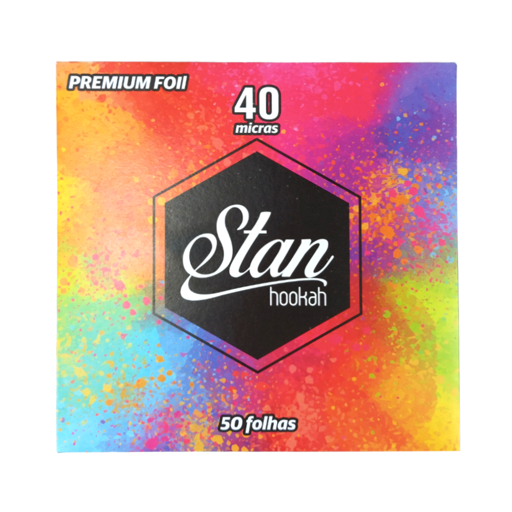 Papel Alumínio Stan Hookah Liso 50 Folhas – Essênciaz